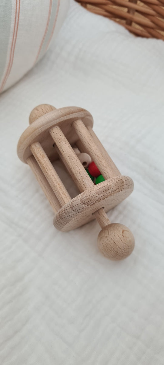 Wooden Cylinder Rattle. – Jacob's Montessori